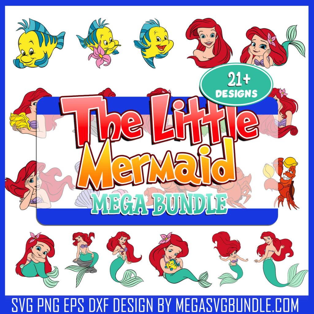 Little mermaid svg mega bundle, the little mermaid svg, disney mermaid ...