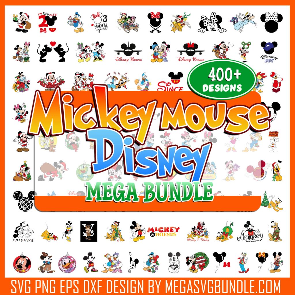 Mickey Mouse Disney SVG Mega Bundle, Disney Mickey SVG, Mickey Friends ...