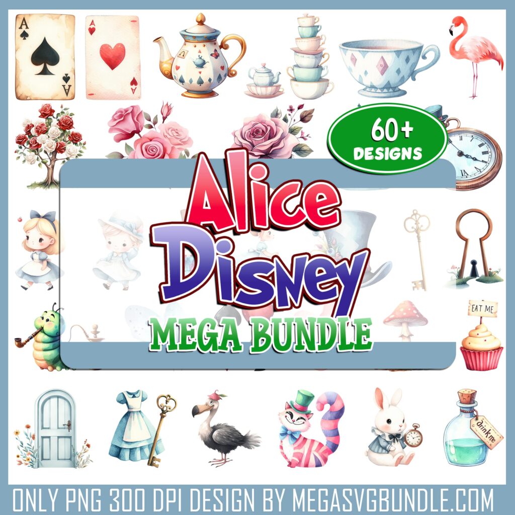 Disney Princess Alice PNG Mega Bundle, Disney Alice PNG, Princess Alice ...
