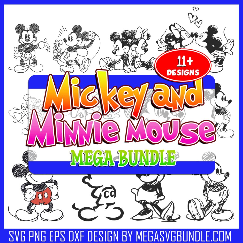 Mickey minnie draw svg mega bundle, mickey minnie svg, mickey draw svg ...