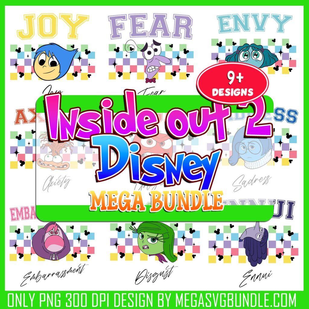Inside out 2 sign svg mega bundle, disney emotion svg, inside out 2 svg ...