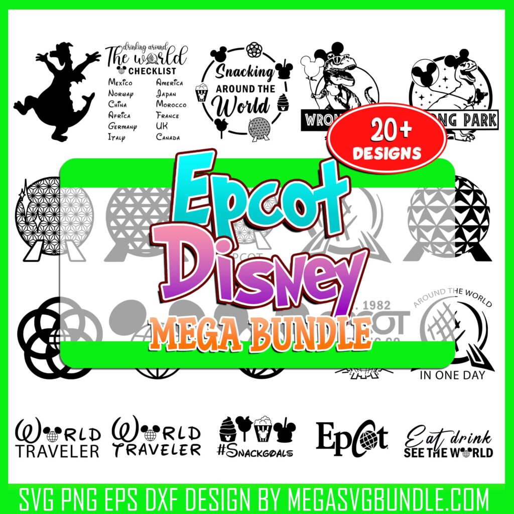 Mickey epcot disney svg mega bundle, disney epcot svg, disney world svg ...