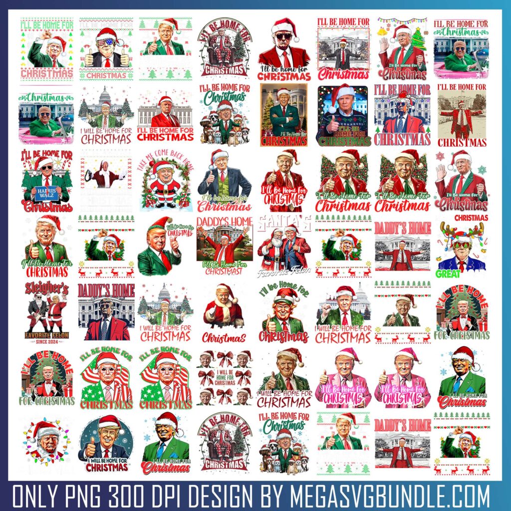 Trump Christmas png bundle, donald trump png, christmas png - Mega SVG ...
