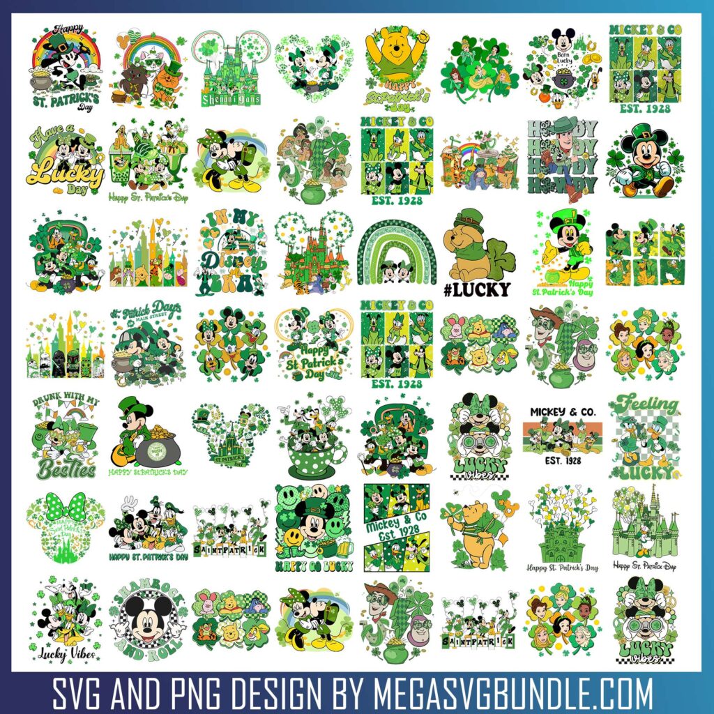 Disney patrick day svg bundle, st. patrick's day svg, disney svg - Mega ...
