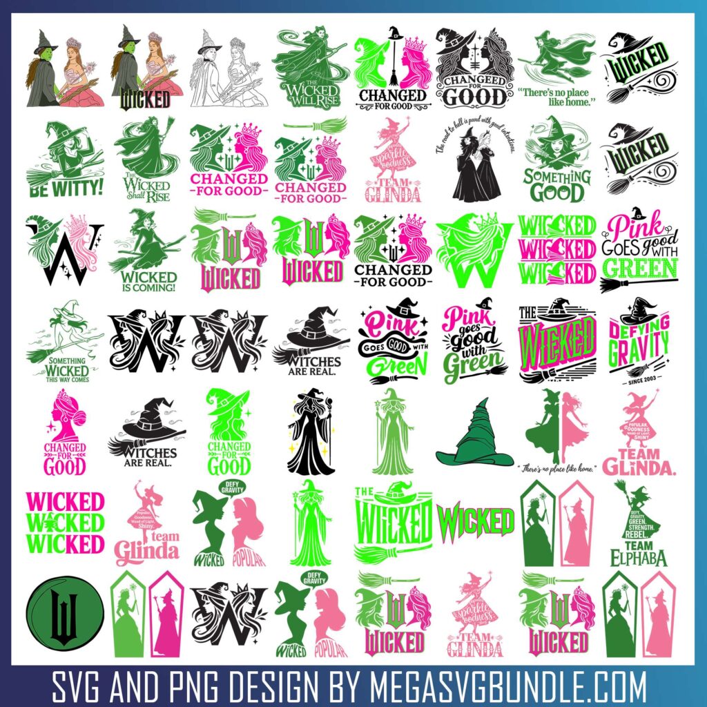 Wicked svg bundle, wicked movie svg, wicked movie cast svg - Mega SVG ...