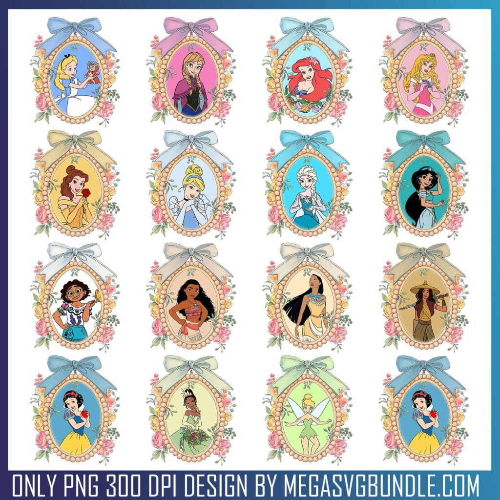 Princess mirror png bundle, princess mirror png, disney princess mirror png - Mega SVG Bundle ...