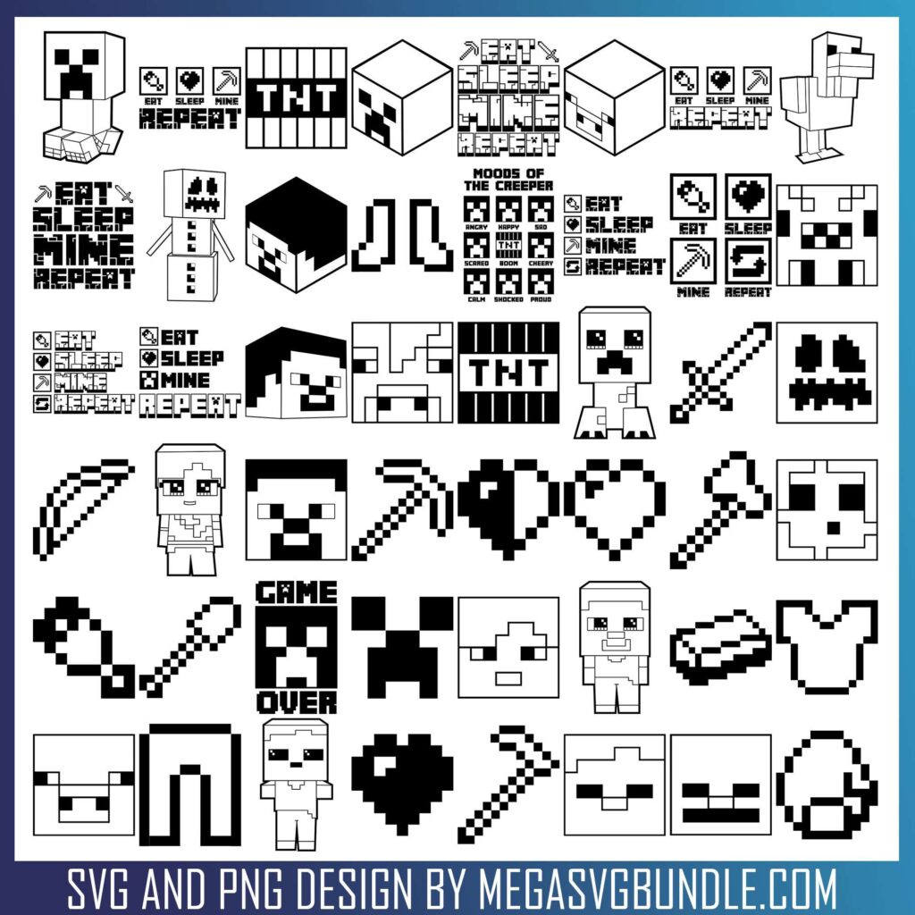 Minecraft Svg Bundle, minecraft movie svg, steve minecraft svg - Mega ...