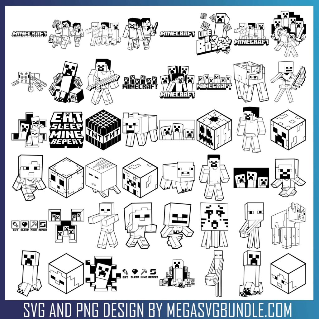 Minecraft Svg Bundle, minecraft movie svg, steve minecraft svg - Mega ...
