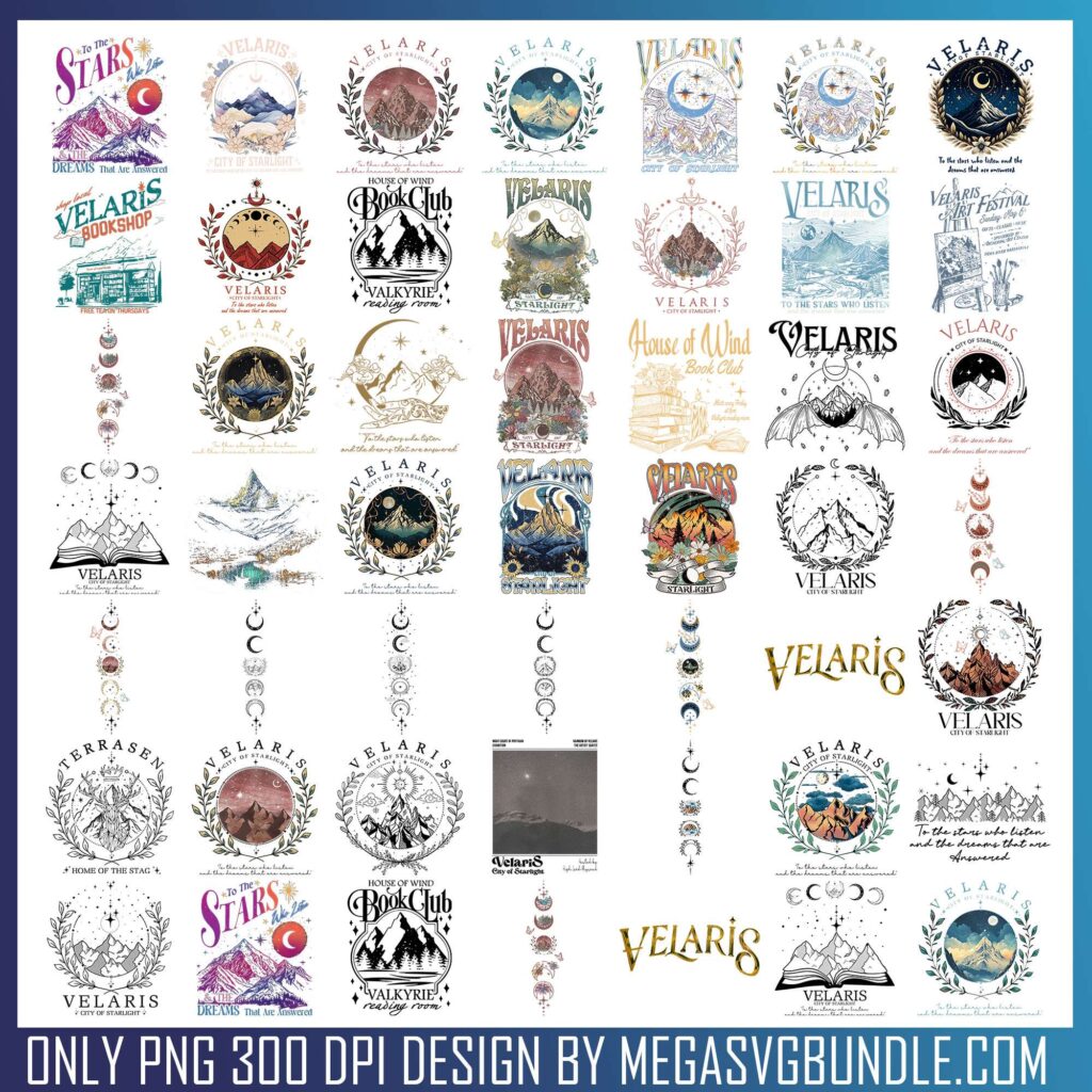 Velaris png bundle, velaris advent calendar png, velaris shirt png ...
