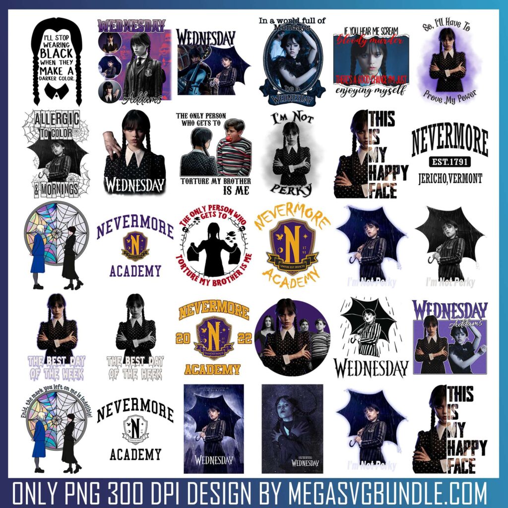 Wednesday series png bundle, ash wednesday 2025 png, wednesday addams ...