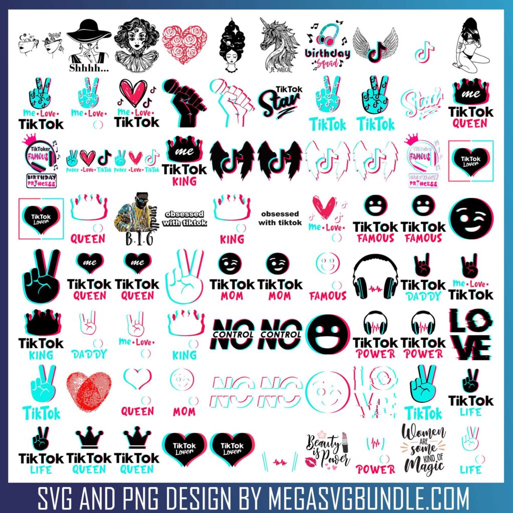 Tik Tok Svg Bundle, tik tok app svg, tik tok the video svg - Mega SVG ...