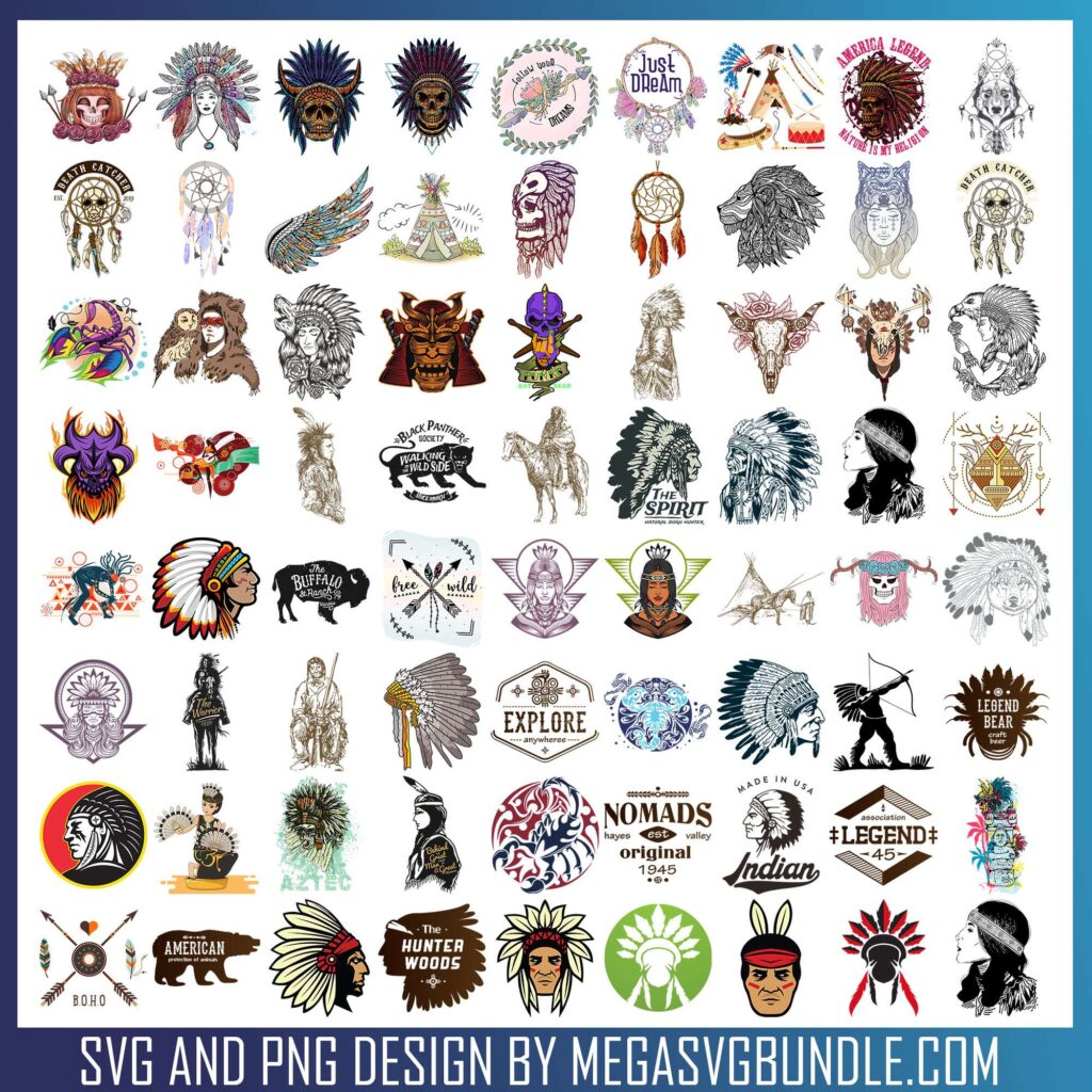 Native Indian Skull svg bundle, native american svg, native american ...