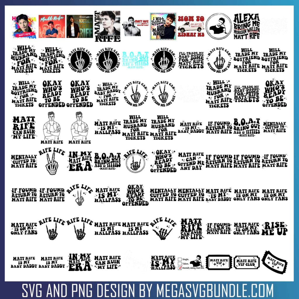 Matt rife svg bundle,matt rife tour 2025 svg, lindsay lee matt rife svg ...