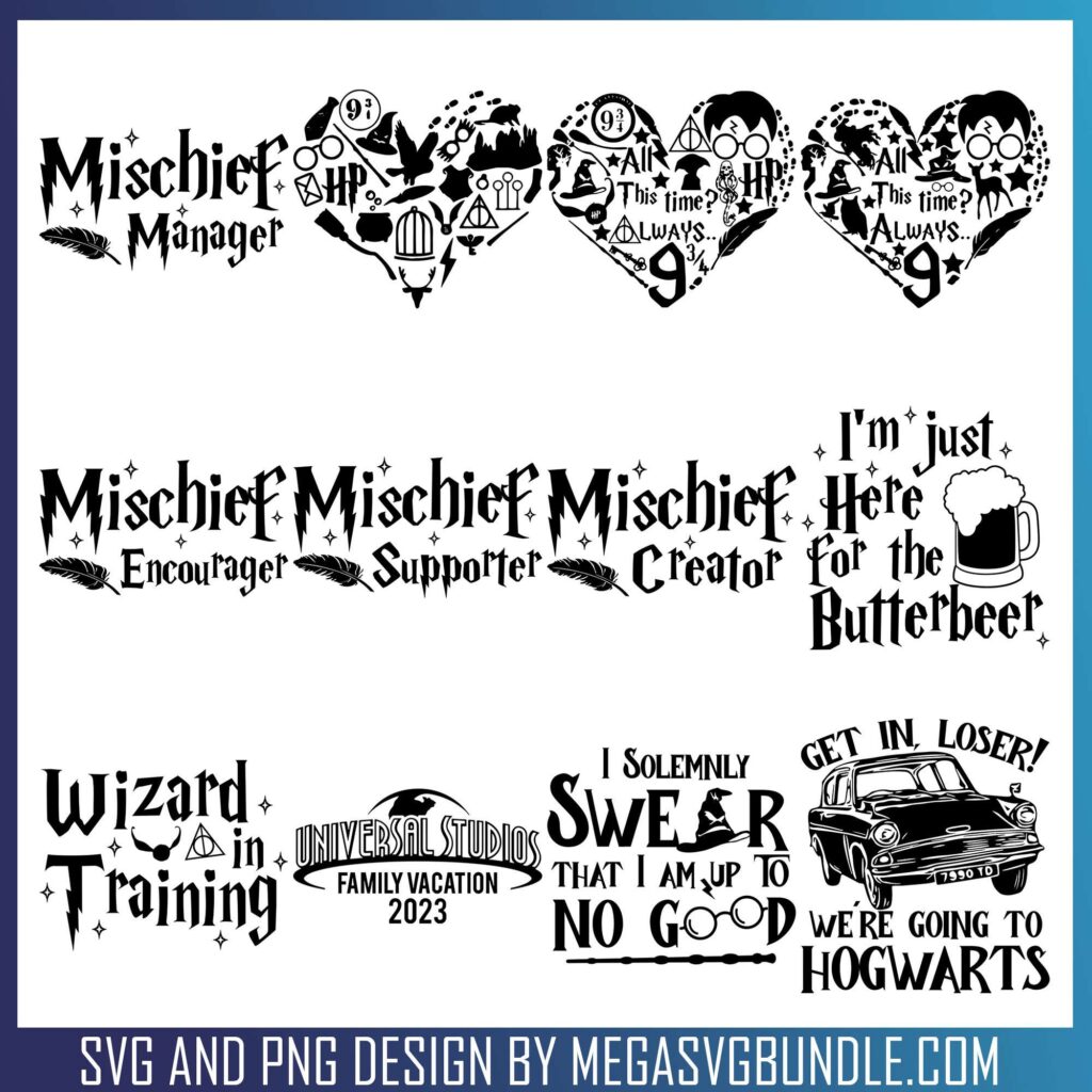 Harry Potter wizard svg bundle, harry potter movies svg, wizards svg ...