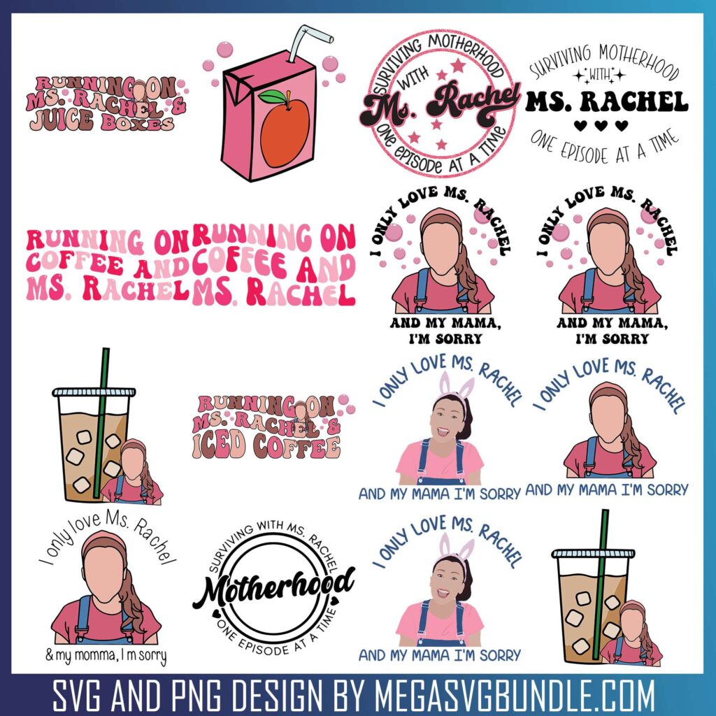 Ms Rachel And Iced Coffee svg bundle, ms rachel svg, ms rachel doll svg ...
