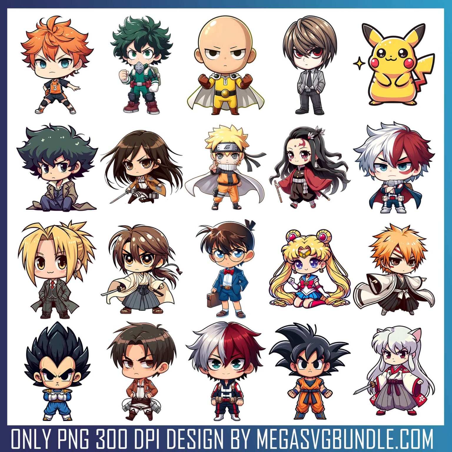 Anime Chibi Characters png bundle, anime characters png, anime png ...