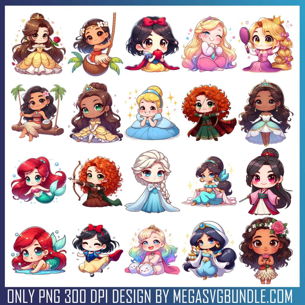 Baby Disney Princess PNG bundle, disney princess png, disney world png ...