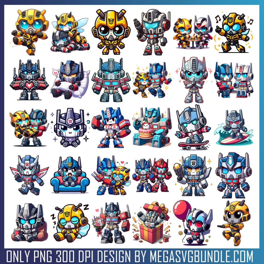 Cute Transformers png bundle, transformers png, transformers one png ...