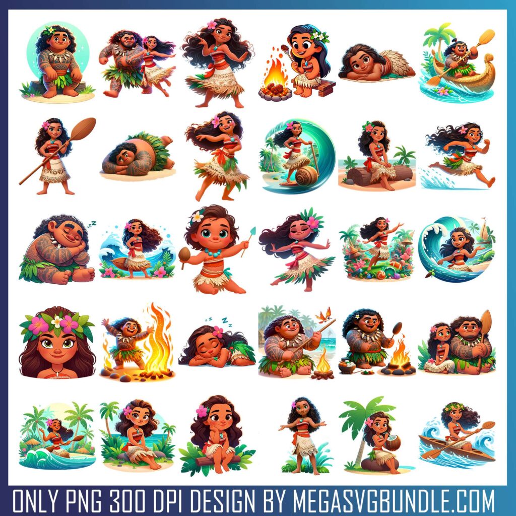 Moana design png bundle, moana 2 png, moana 2 streaming png - Mega SVG ...