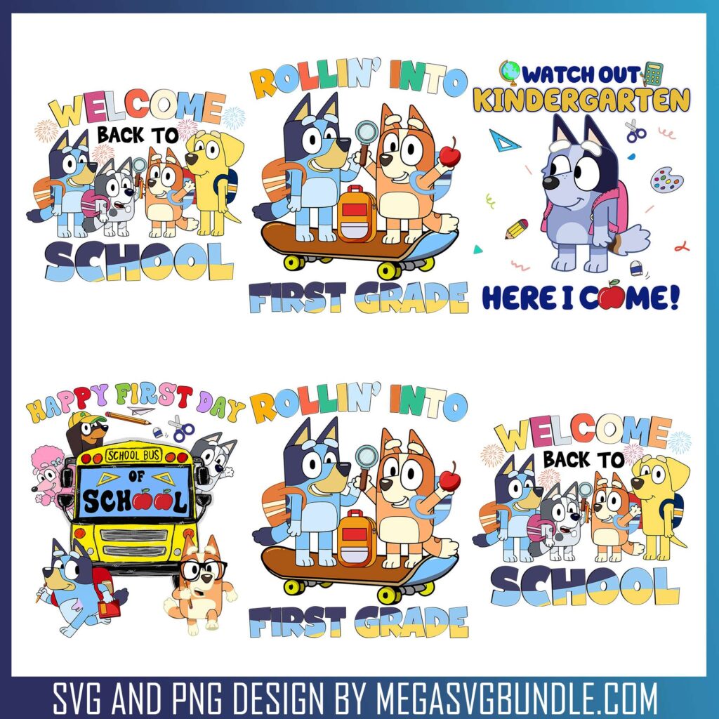 Bluey - Mega SVG Bundle - Huge Collection of SVG & PNG Files