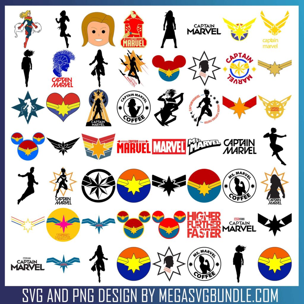 Captain marvel SVG Bundle, captain marvel costume svg, captain marvel 2 ...