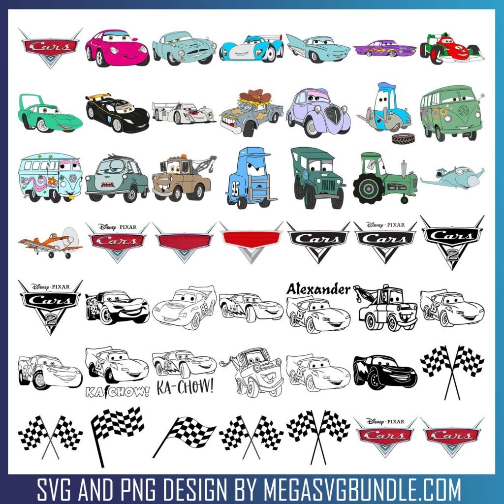 Cars characters svg bundle, disney cars toys svg, disney cars svg ...