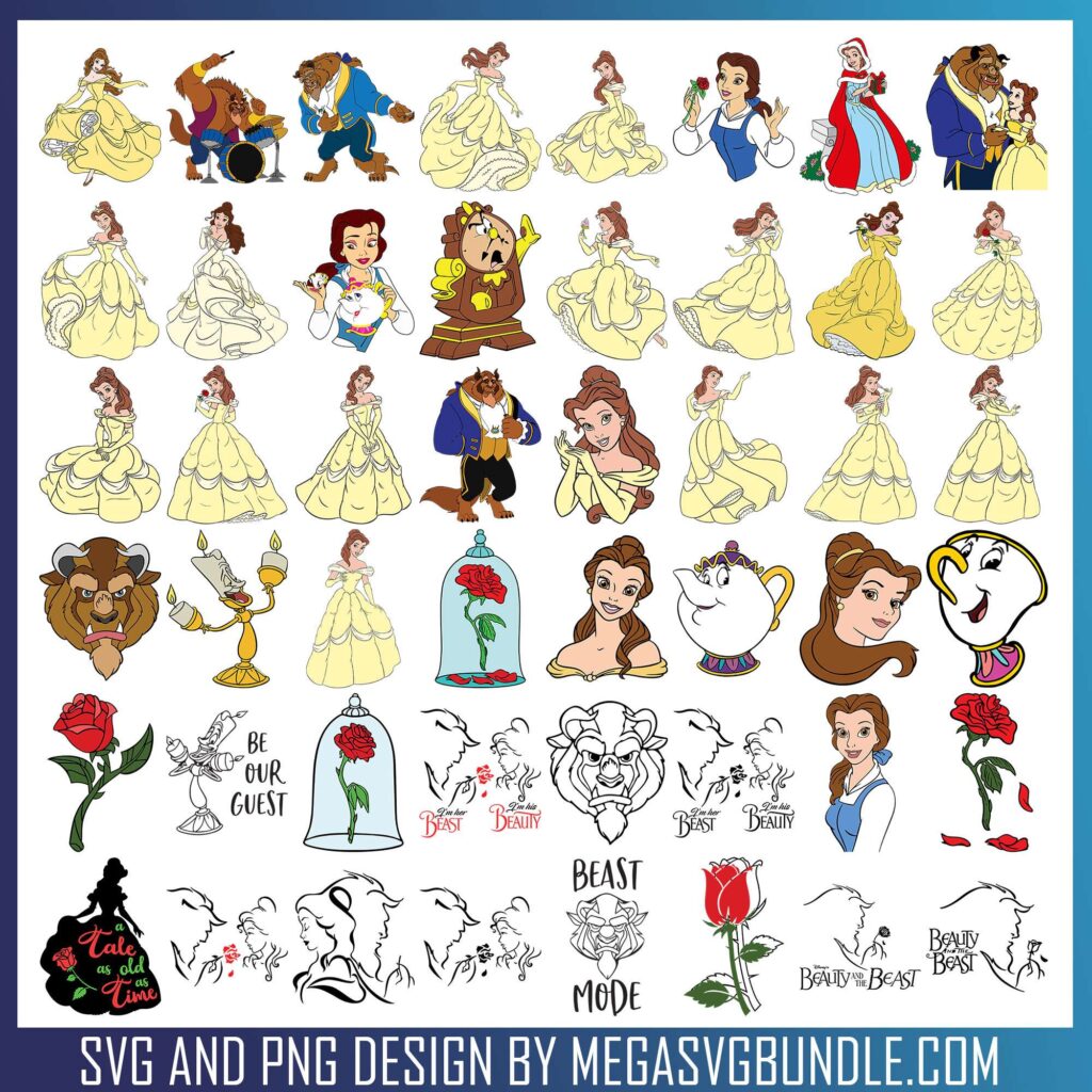 Disney Beauty And The Beast SVG bundle, beauty and the beast svg ...