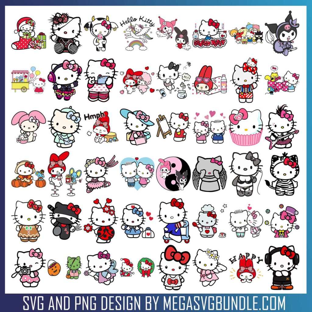 Hello kitty collection svg bundle, hello kitty svg, hello kitty ...