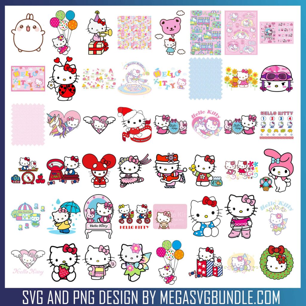Hello Kitty lovely design svg Bundle, hello kitty crocs svg, hello ...