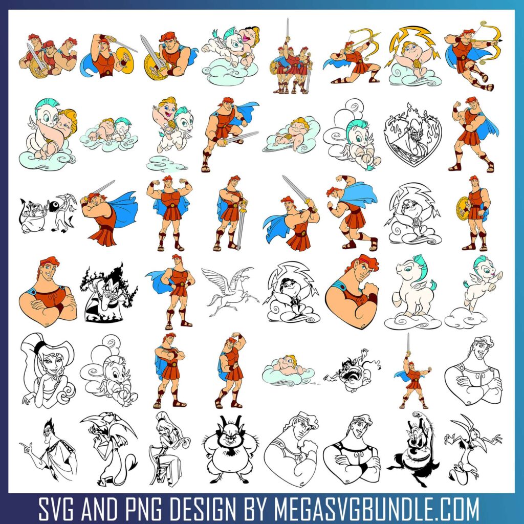 Hercules Svg Bundle, hercules disney cast svg, hercules movie svg ...