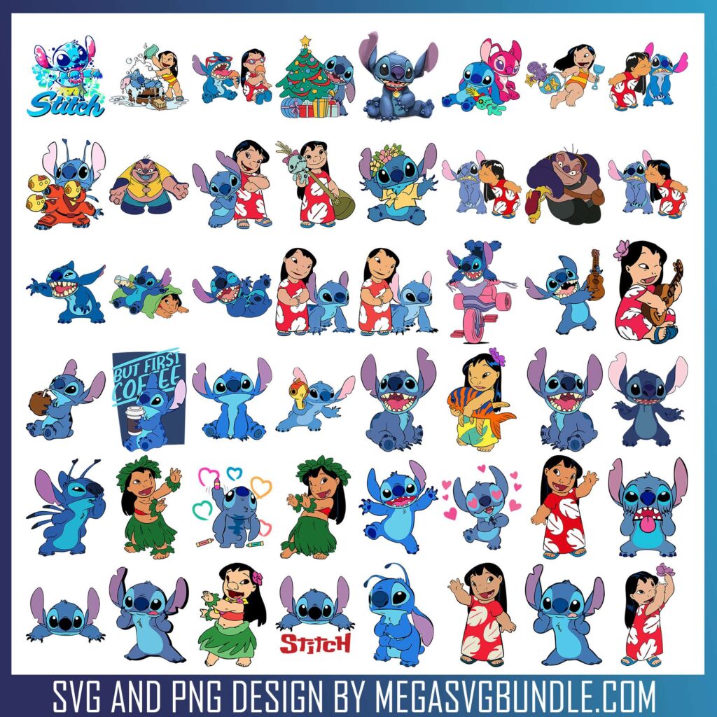Stitch - Mega SVG Bundle - Huge Collection of SVG & PNG Files