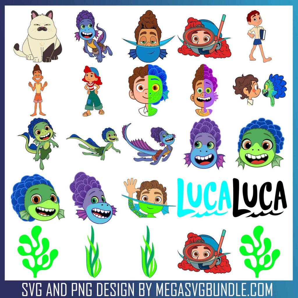 Luca svg bundle, luca disney svg, luca disney movie svg - Mega SVG ...