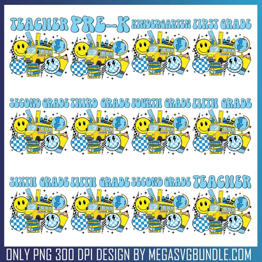 Back to School stuff PNG Bundle, school days png, last day of school ...