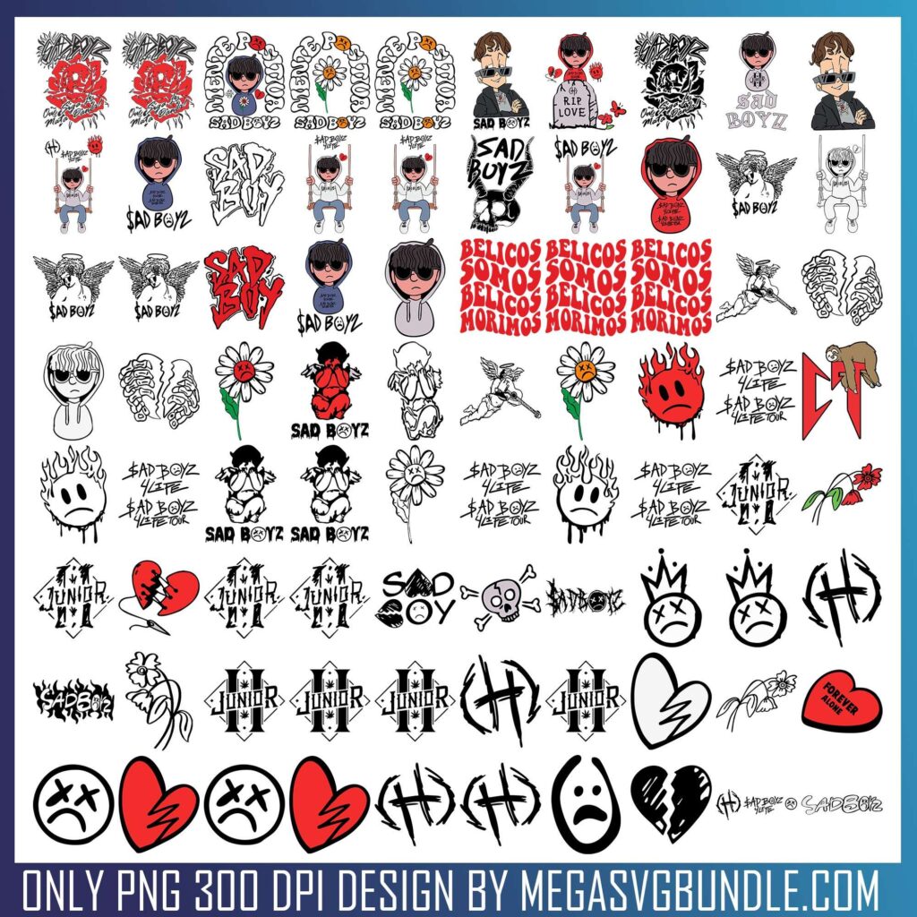 Sad boyz rip love png bundle, sad boyz png, sad boyz junior h png ...