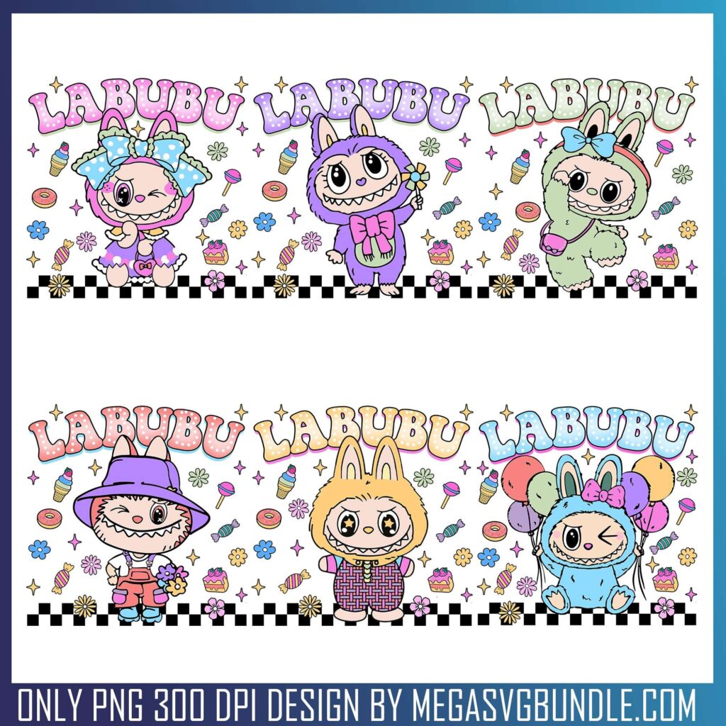 Labubu sweet things png bundle, labubu clothes png, labubu popmart png ...