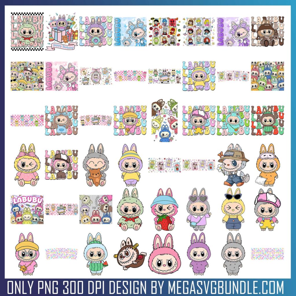 Labubu mega design png bundle, labubu png, labubu original png - Mega ...
