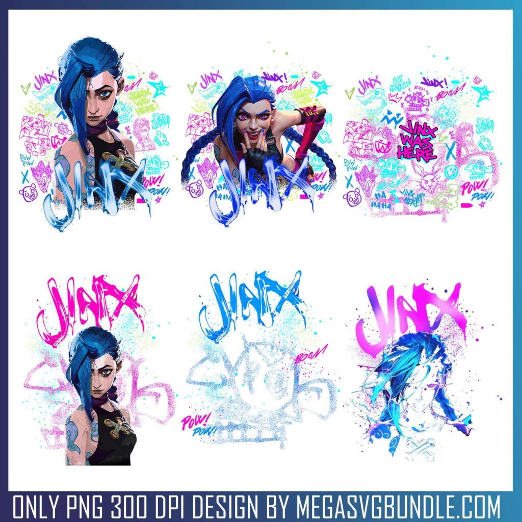 Jinx Graffiti PNG Bundle, jinx arcane png, jinx png - Mega SVG Bundle ...