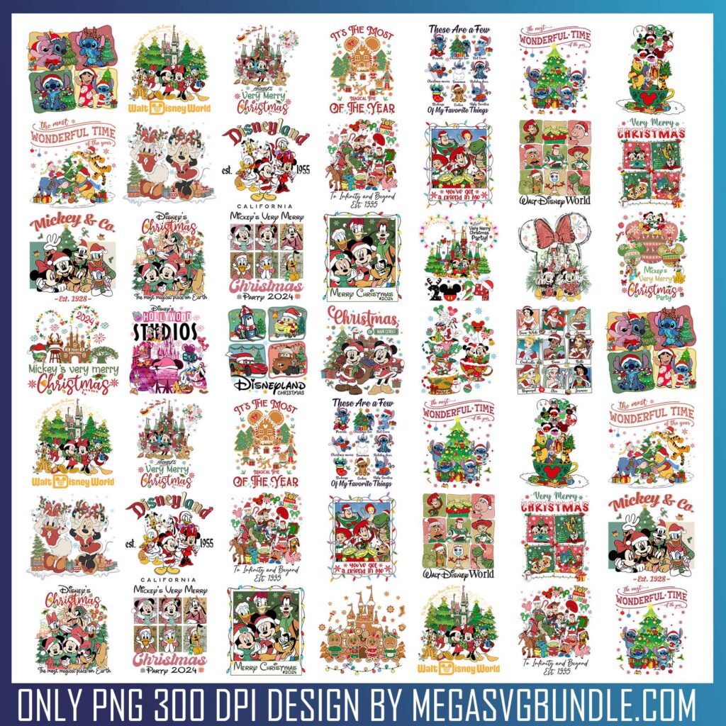 Mickeys very merry png bundle, merry christmas png, disney plus png ...