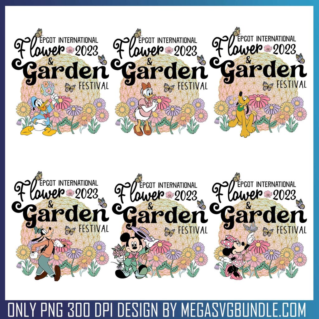 Disney Epcot Flower Garden PNG Bundle, disney world png, disney store ...