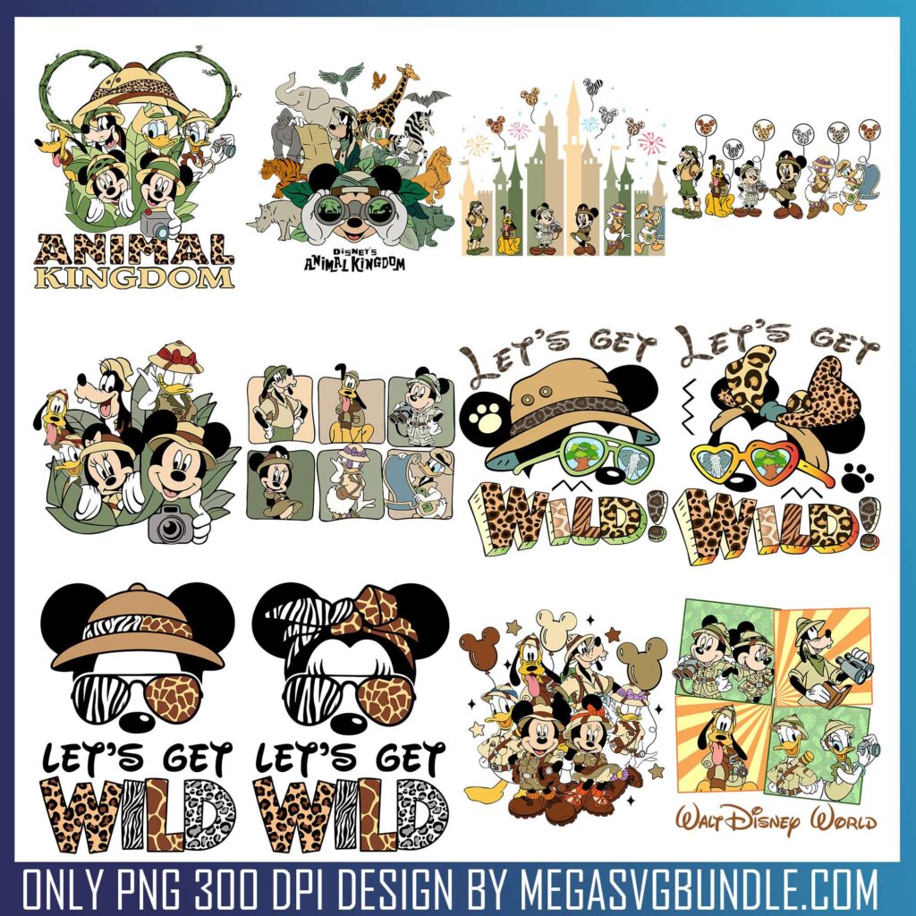 Animal kingdom designs png bundle, disney store png, disney movies png ...