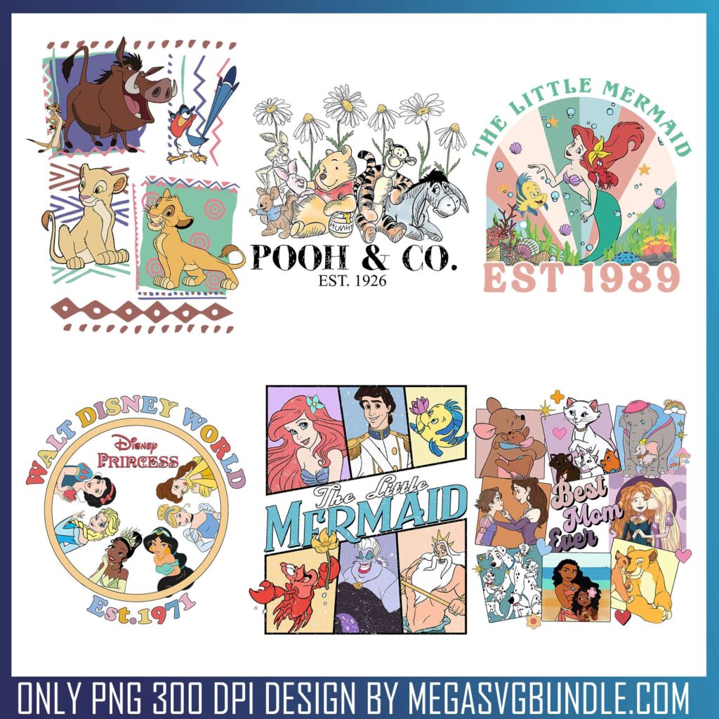 Disney Princess x Friends PNG Bundle, disney princess png, disney plus ...