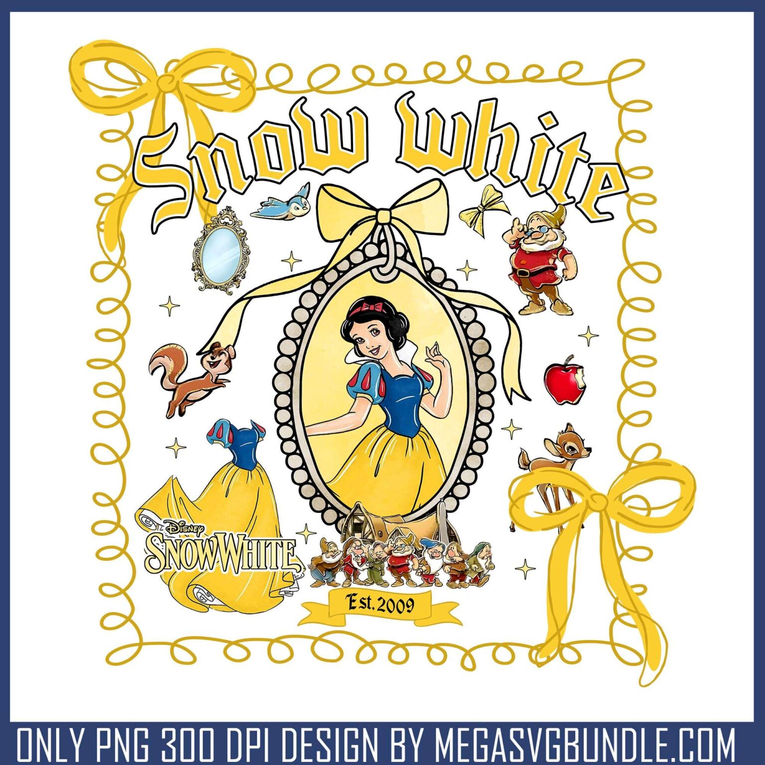 Snow white mirror frame png, disney princess png, snow white png - Mega ...