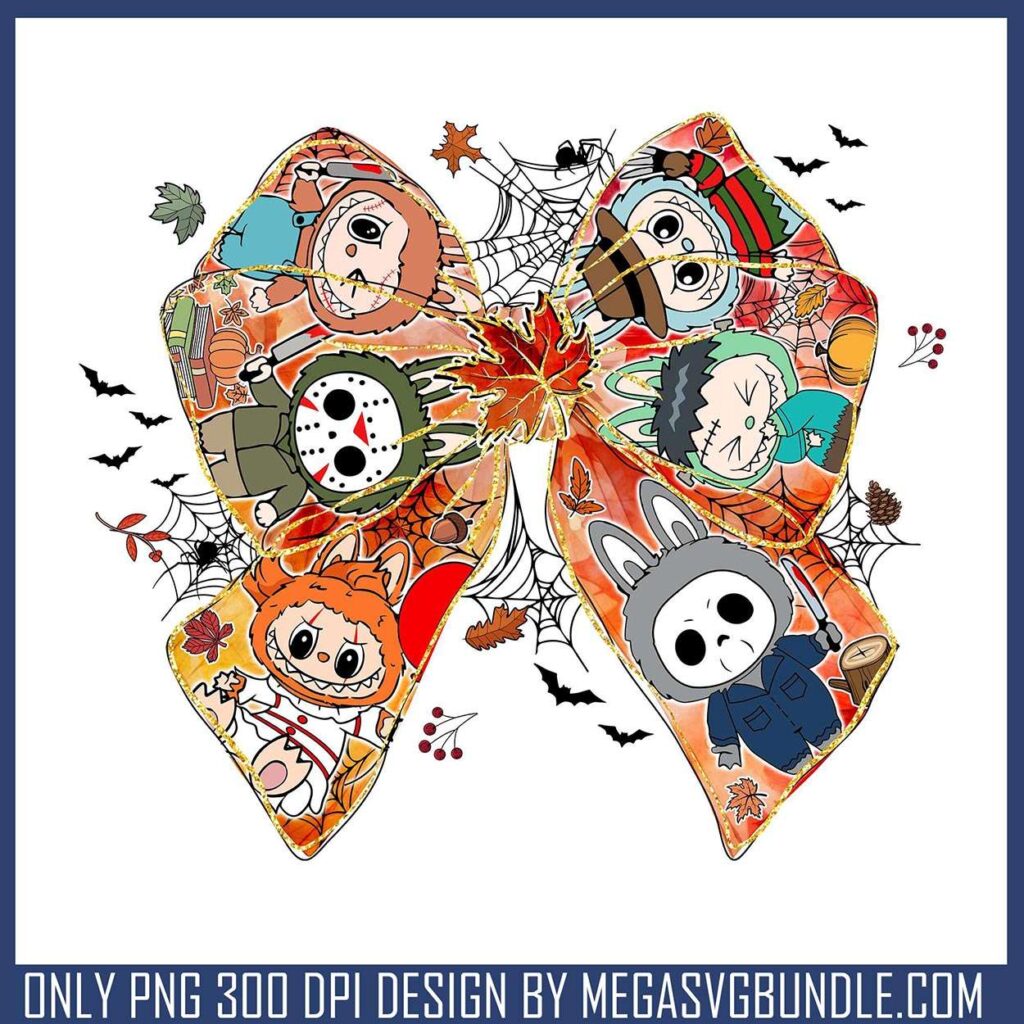 Horror bow labubu png, horror movies png, labubu popmart png - Mega SVG ...
