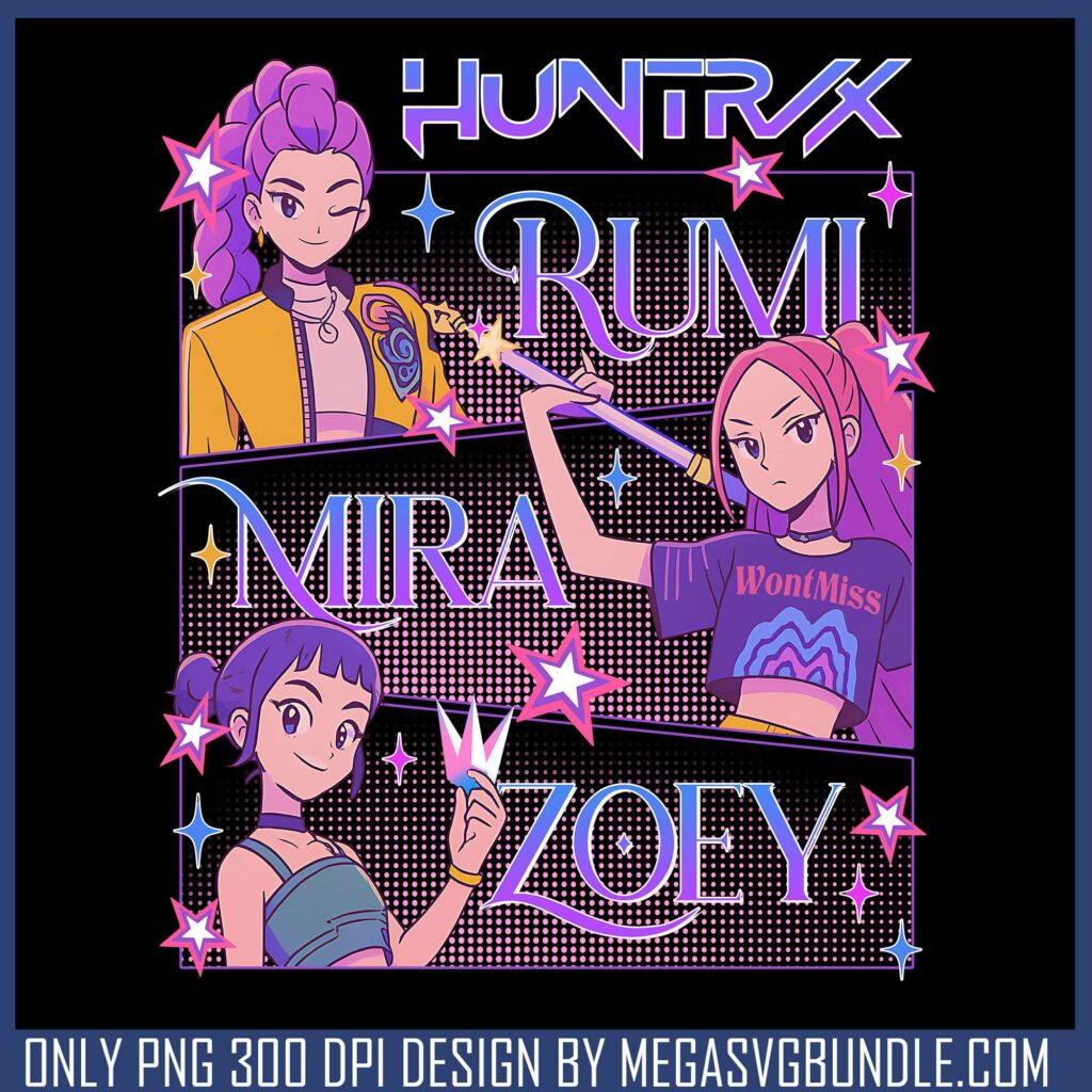 Huntrix member animate design png, huntrix band png, huntrix member png ...